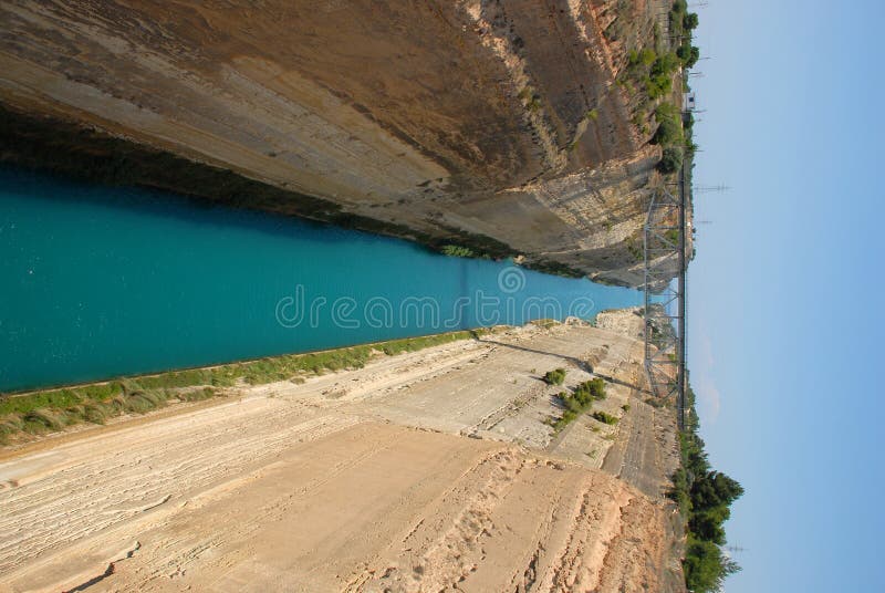 Isthmus of Corinth stock image. Image of land, span, mainland - 2707129