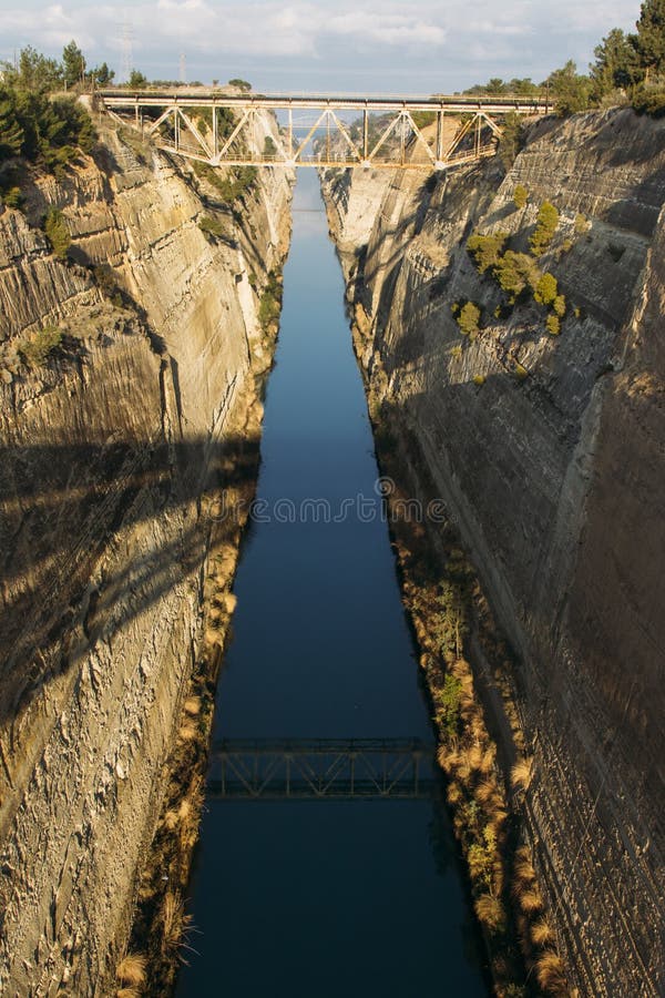 Isthmus Of Corinth. Beautiful Landscape In Greece. Stock Image - Image ...