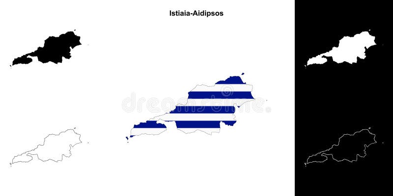 Istiaia-Aidipsos Outline Map Stock Vector - Illustration of territory ...