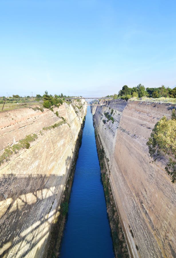 Istmo de Corinto Grecia foto de archivo. Imagen de corinato - 90617946