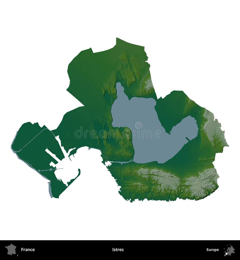 Istres, France, Isolated on White. Physical Stock Illustration ...