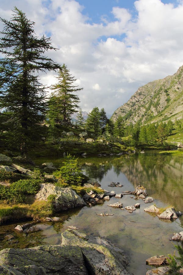 Italian Alps lake of Arpy stock image. Image of alps - 33343537