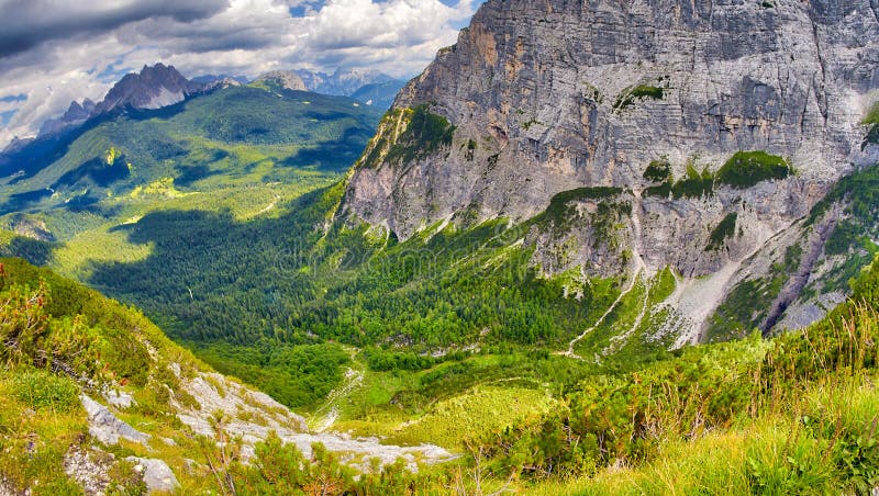 Italian Alps in Summer Season Stock Photo - Image of blue, italian ...