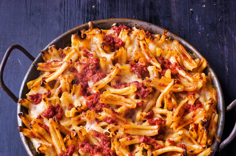 Italian American Baked Pasta Stock Image - Image of cooked, comfort ...