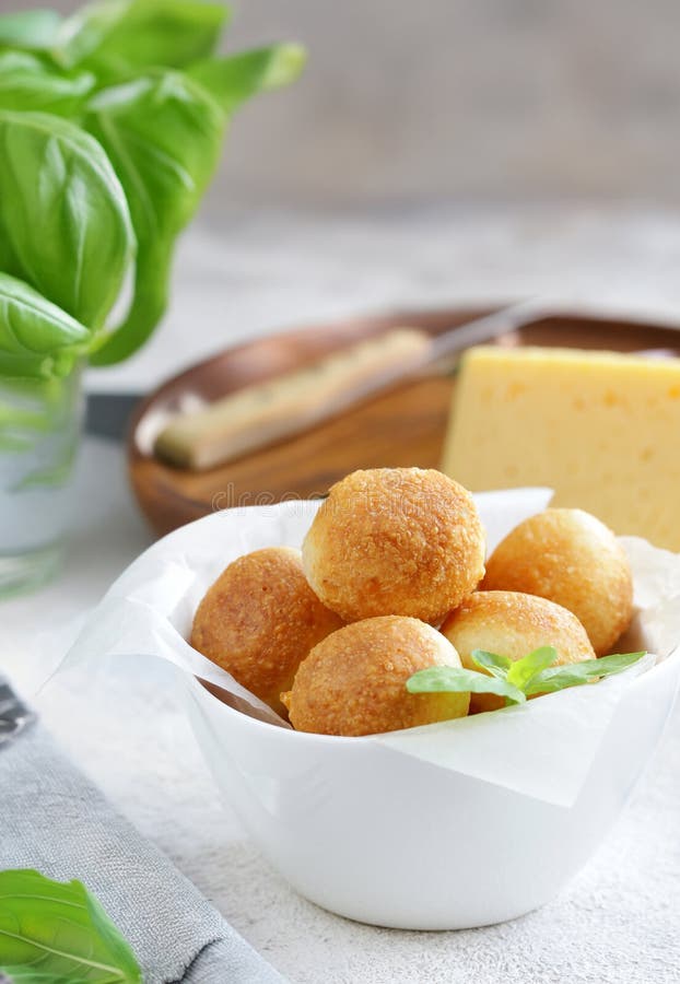 Italian Arancini with Cheese and Basil Stock Photo - Image of sicilian ...
