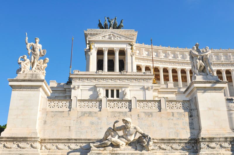 Italian Architecture in Rome Stock Photo - Image of mythology, italian ...