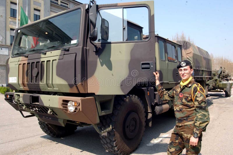 Italian Army Truck editorial stock photo. Image of green - 168750393