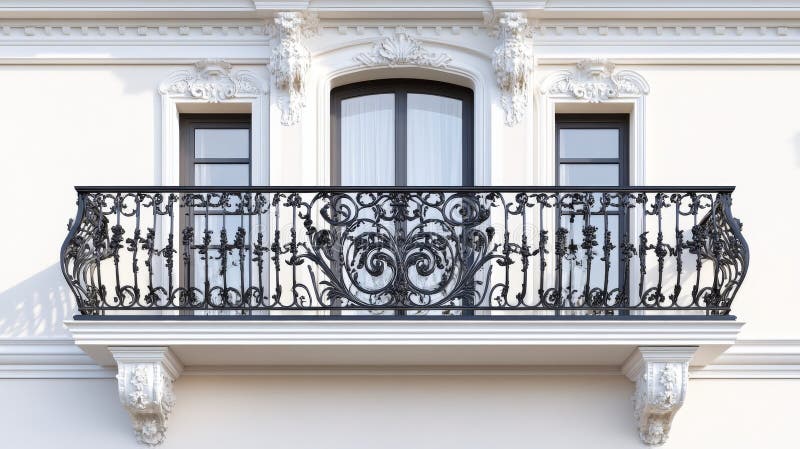 The Italian Balustrade in a Classic Style is Shown on a White ...