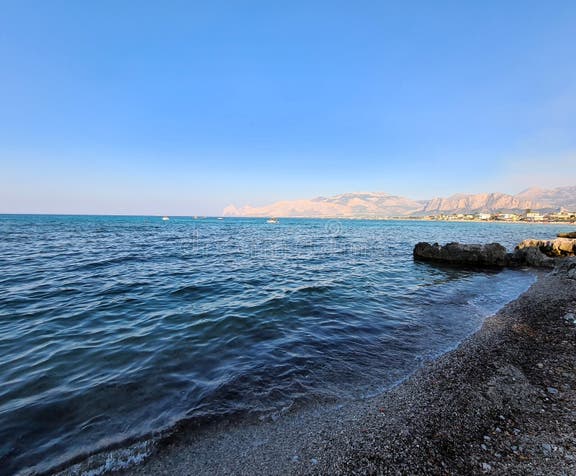 Italian beach at sunset stock photo. Image of field - 386806518