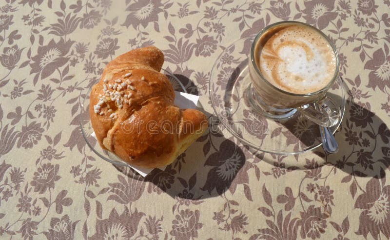 Italian breakfast stock photo. Image of cornetto, cappuccino - 45981638