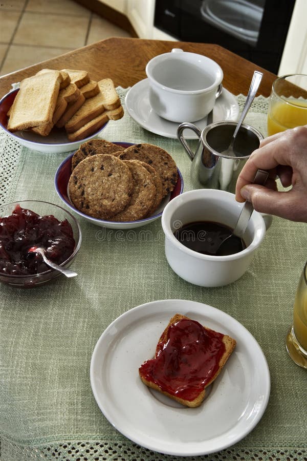 Breakfast with Italian Coffee and Sugar Stock Image - Image of fresh ...