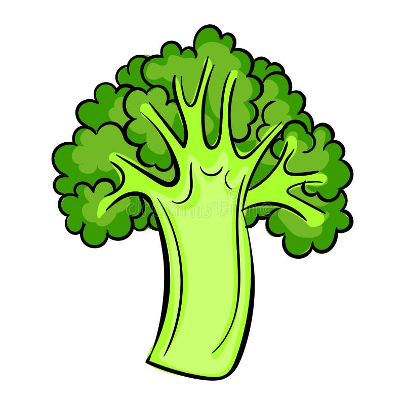 Italian Broccoli Icon, Cartoon Style Stock Vector - Illustration of ...
