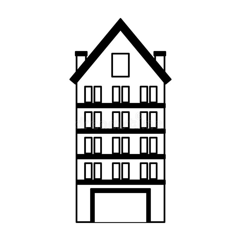 Italian building icon stock vector. Illustration of exterior - 92657665