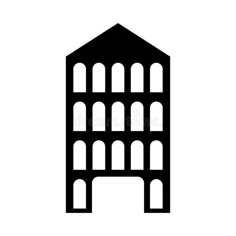 Italian building icon stock vector. Illustration of ancient - 92657848