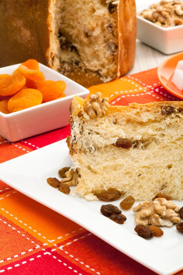 Italian Cake with Nuts and Raisins Stock Image - Image of homemade ...
