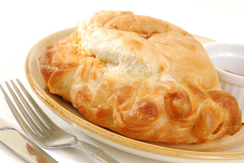 Italian Calzone stock photo. Image of delicious, plate - 16489280