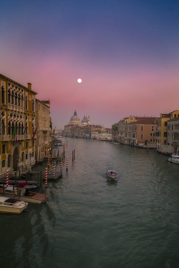 Italian Canal at Sunset stock photo. Image of houses - 36183300