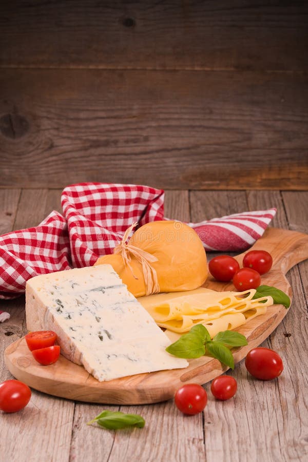 Italian cheeses. stock image. Image of gorgonzola, basil - 109531337