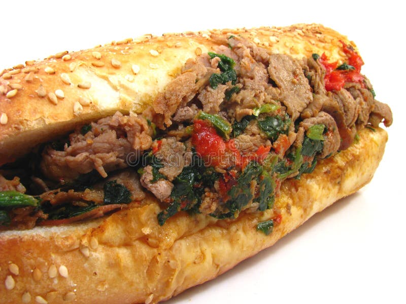 Italian Cheesesteak Sandwich Stock Image - Image of bread, savory: 11783549