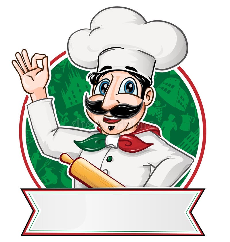 Italian chef stock vector. Illustration of italian, caucasian - 28564914
