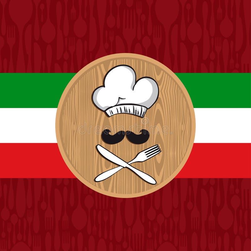 Chef of italian cuisine stock vector. Illustration of italian - 11158689