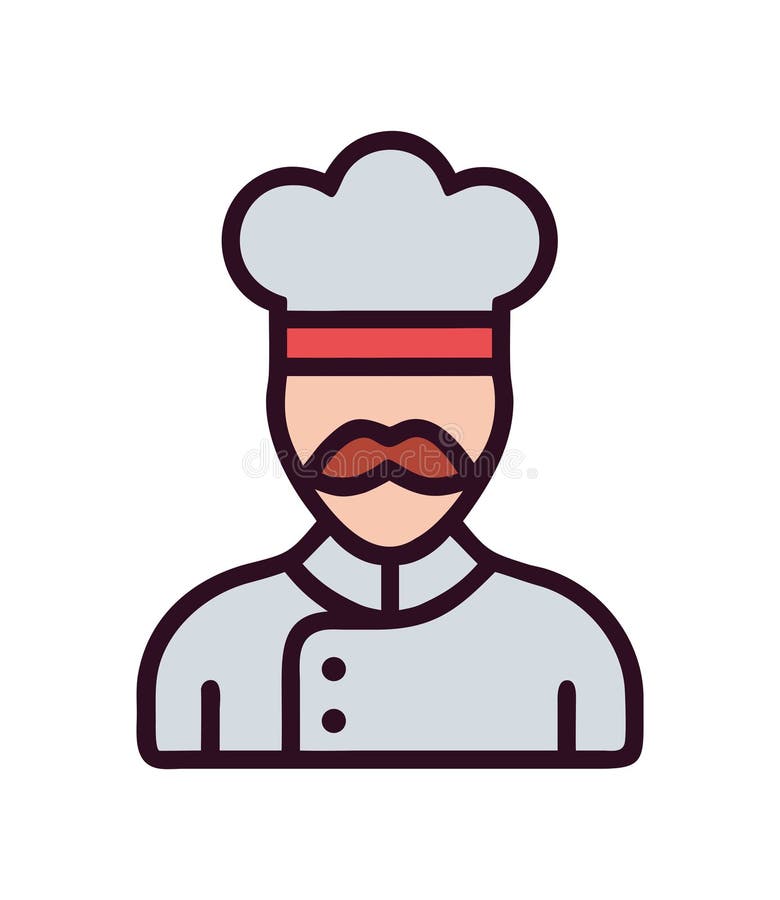 Italian Chef Wearing Traditional Uniform Stock Vector - Illustration of ...