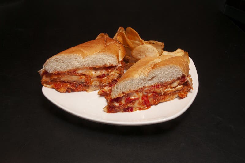 Italian Chicken Parmesan Sub Stock Photo - Image of sandwich, homemade ...