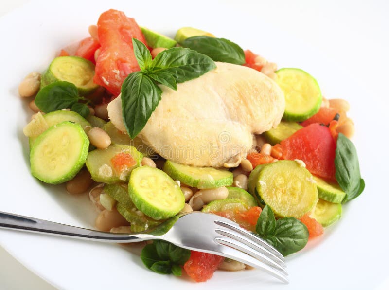 Italian Chicken and Vegetables Side View Stock Image - Image of cuisine ...