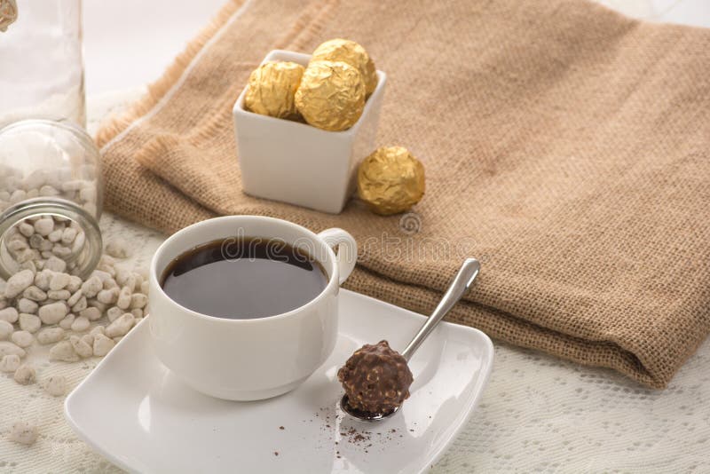 Italian Chocolate Sweets with Decoration Stock Image - Image of dark ...