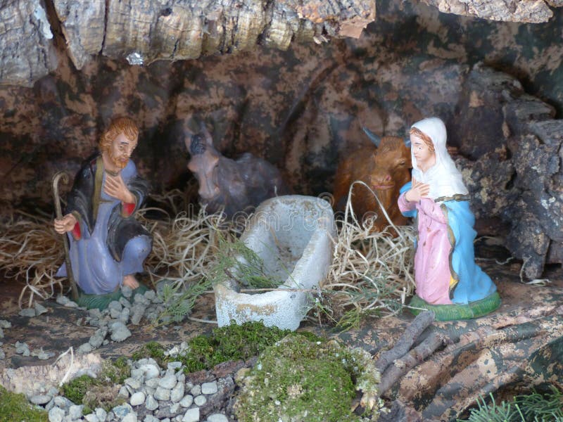 Italian Christmas crib stock photo. Image of crib, lights - 28157358
