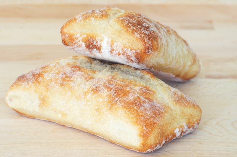 Italian ciabatta bread stock photo. Image of white, board - 33167062