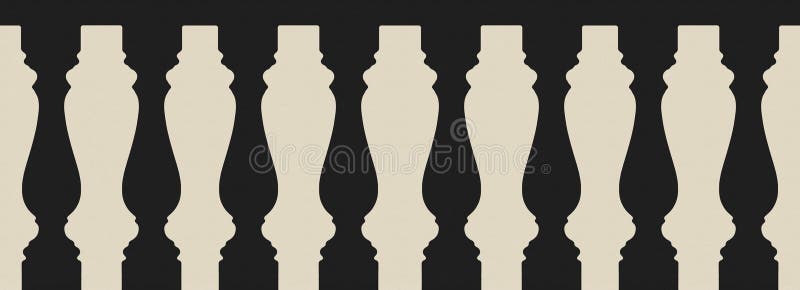 Italian Classic Balustrade - Seamless Pattern Concept Illustration ...