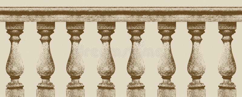 Italian Classic Balustrade - Seamless Pattern Concept Image - Vintage ...
