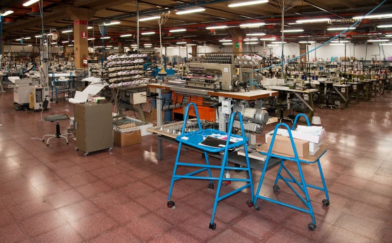 Italian Fashion, Clothing Factory - Warehouse Stock Image - Image of ...