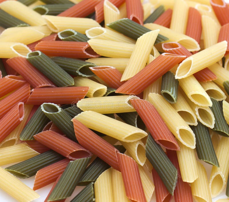 Rainbow Pasta stock image. Image of white, colorful, cooked - 36566947