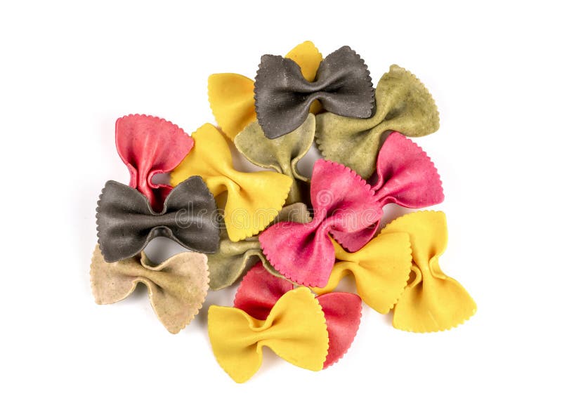 Colored Pasta in the Shape of a Butterfly Stock Photo - Image of ...
