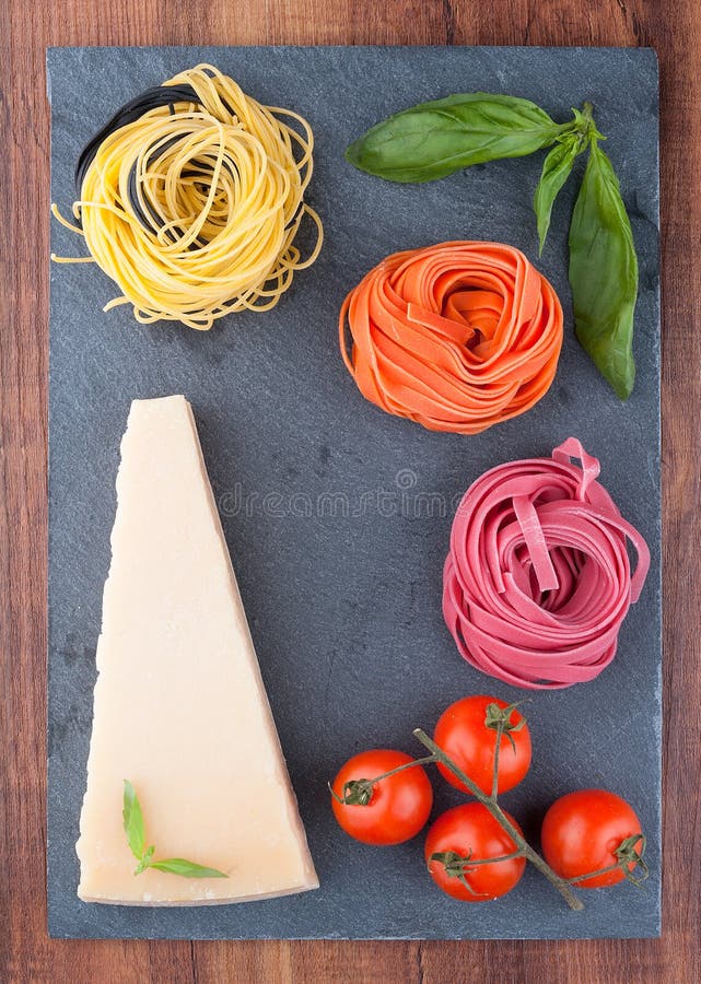 Italian Colorful Pasta Handmade Stock Photo - Image of copyspace, fresh ...