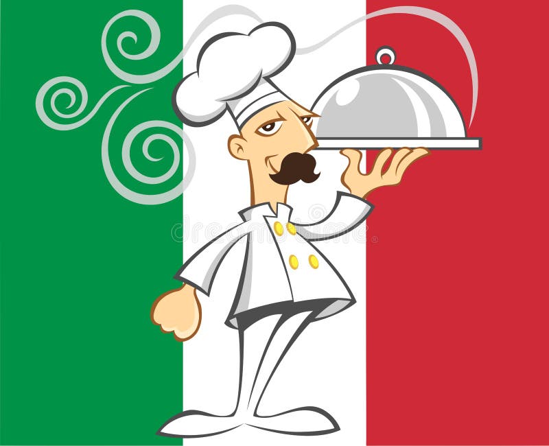 Italian Chef Hat with Pasta Stock Vector - Illustration of cook ...