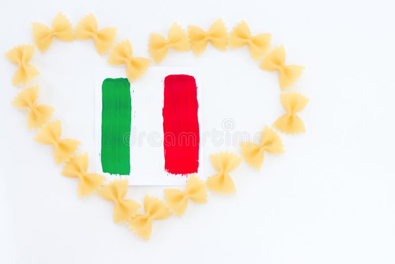 Italian Cookery, Pasta Colours of a Flag. Stock Image - Image of europe ...