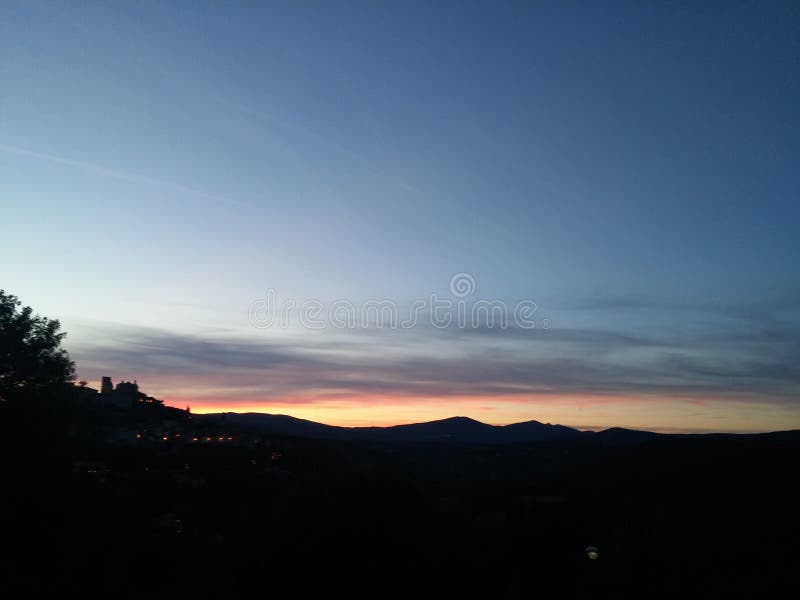 Italian Town View at Sunset Time Stock Image - Image of town, beautiful ...