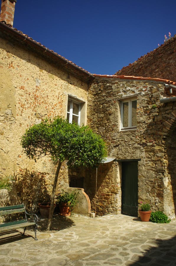 Italian courtyard stock image. Image of culture, house - 51544563