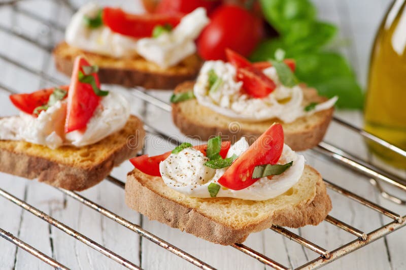 Italian crostini stock photo. Image of meal, grilled - 36017586