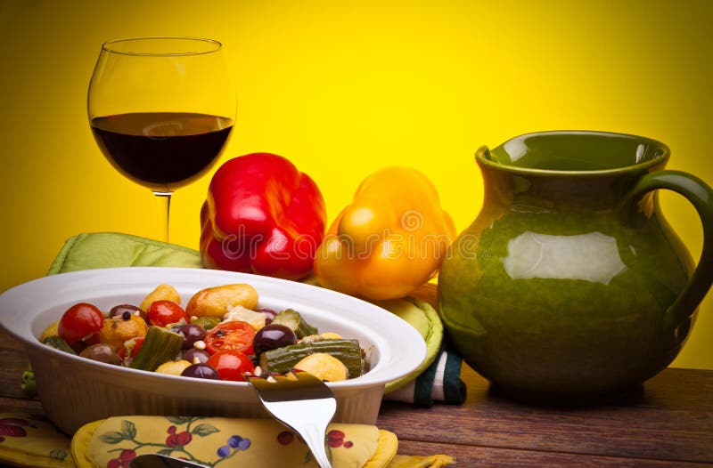 Italian Cuisine - Mix of Stewed Vegetables Stock Image - Image of ...