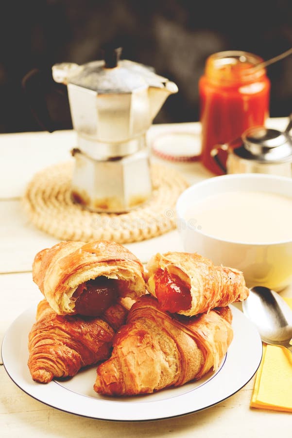 Italian Delicious Breakfast Stock Photo - Image of tasty, pastry: 34574758