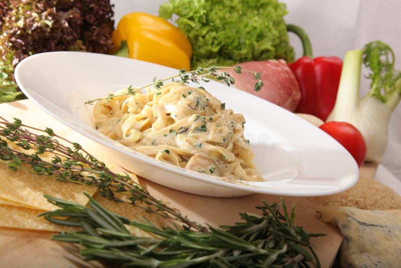 Italian dish stock image. Image of food, table, spaghetti - 12169893