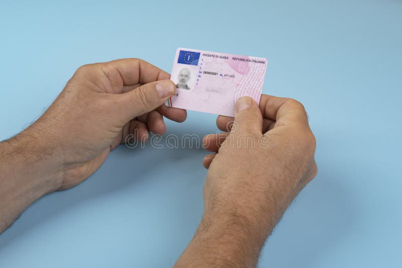 Italian driving license stock image. Image of buyer - 255010257