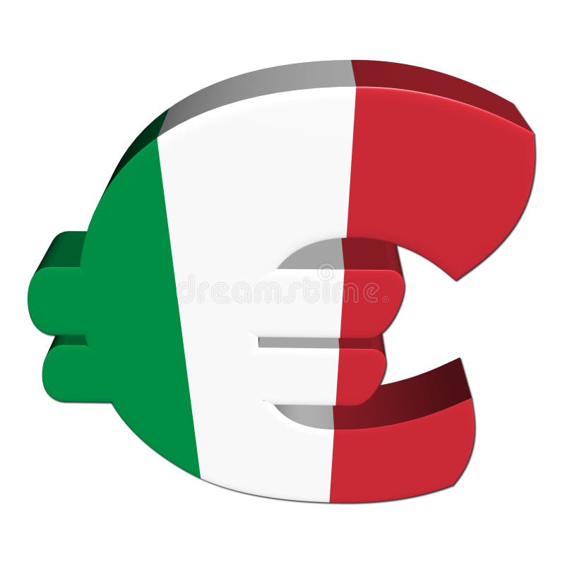 Italian euro sign stock vector. Illustration of italian - 2345069
