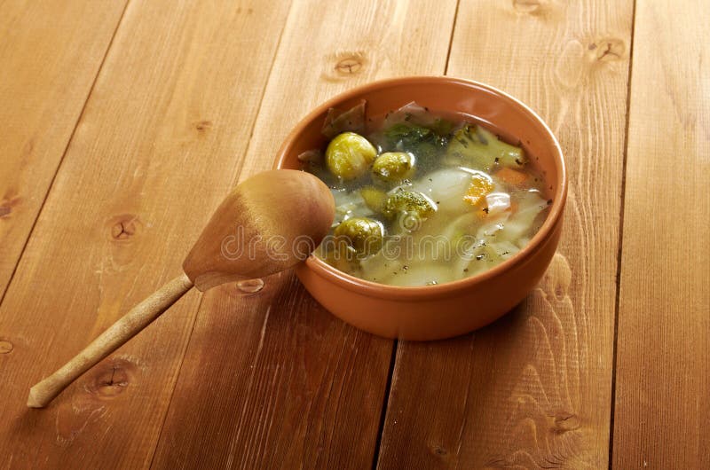 Italian farm-style soup stock photo. Image of sprout - 31215894
