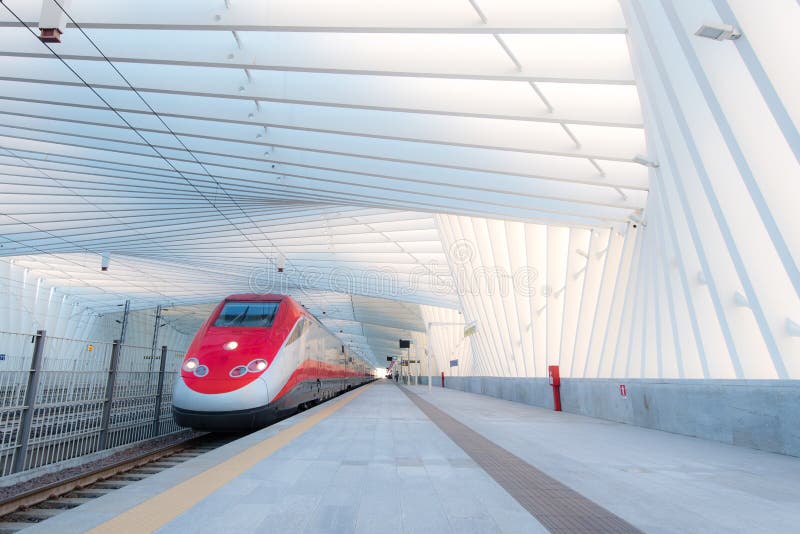 Italian fast train stock photo. Image of station, italy - 134510394