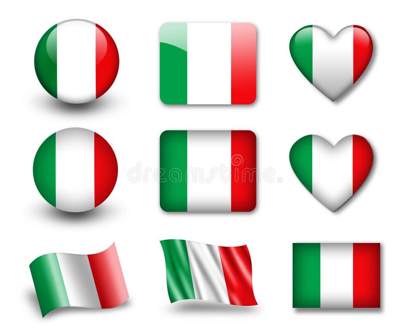 Italy Text with Italian Flag Stock Illustration - Illustration of ...